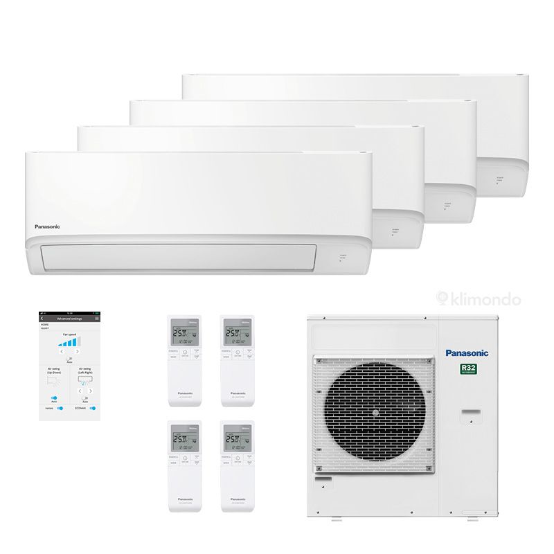Panasonic Multi-Split-Klimaanlage Außengerät 7 kW für 4 Innengeräte ...