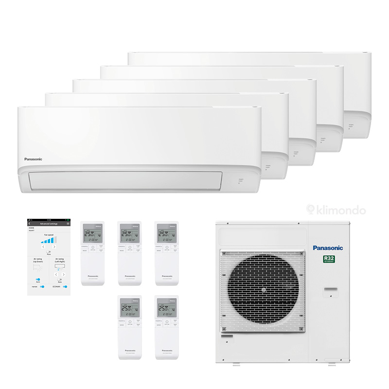 Panasonic Multi-Split-Klimaanlage Außengerät 9 kW für 5 Innengeräte ...
