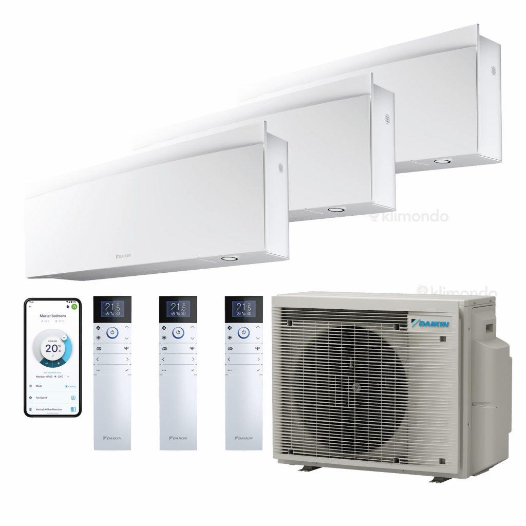 Daikin Multi-Split-Klimaanlage Außengerät 4 kW für 3 Innengeräte Emura ...