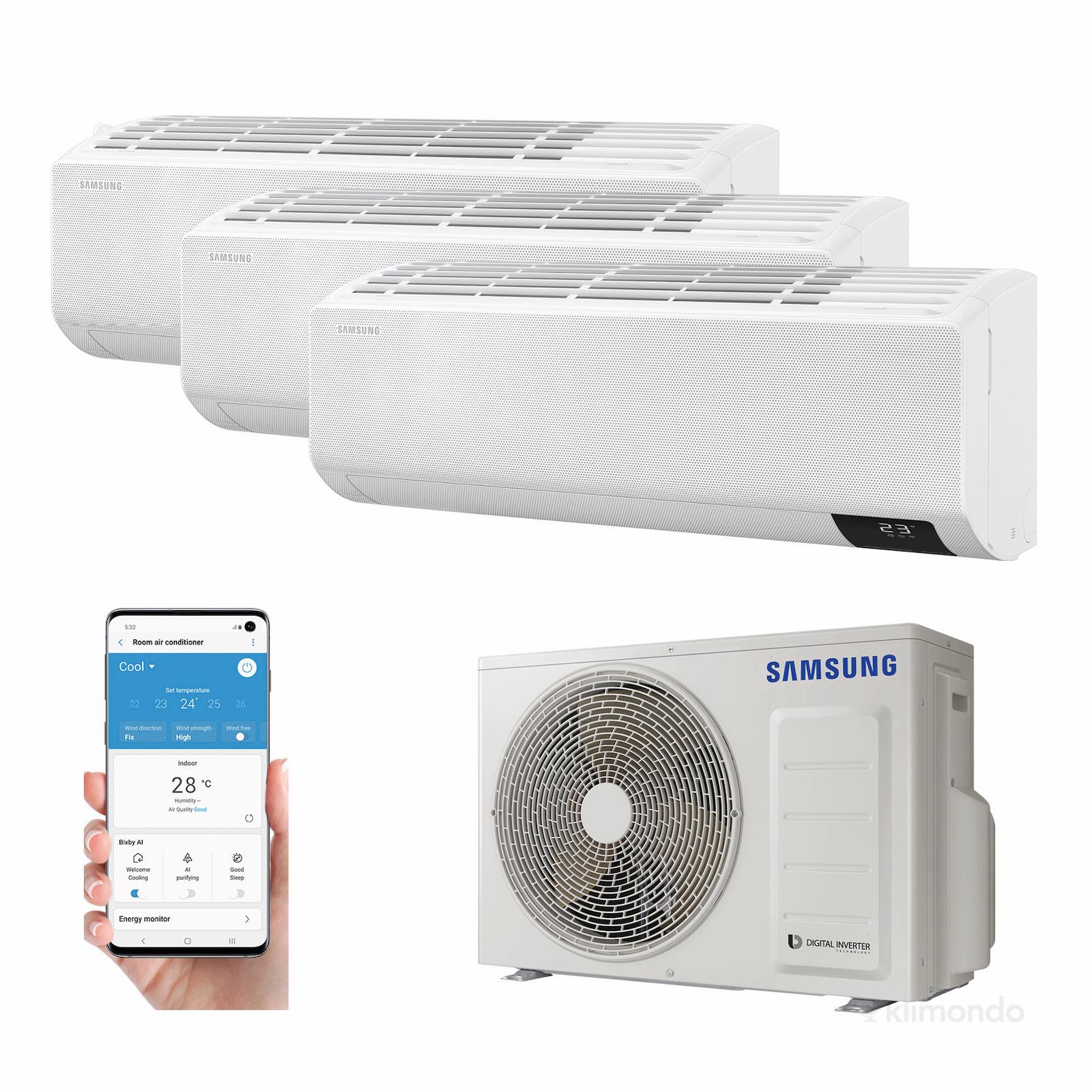 Samsung Multi-Split-Klimaanlage Außengerät 7kW für 3 Innengeräte Wind ...